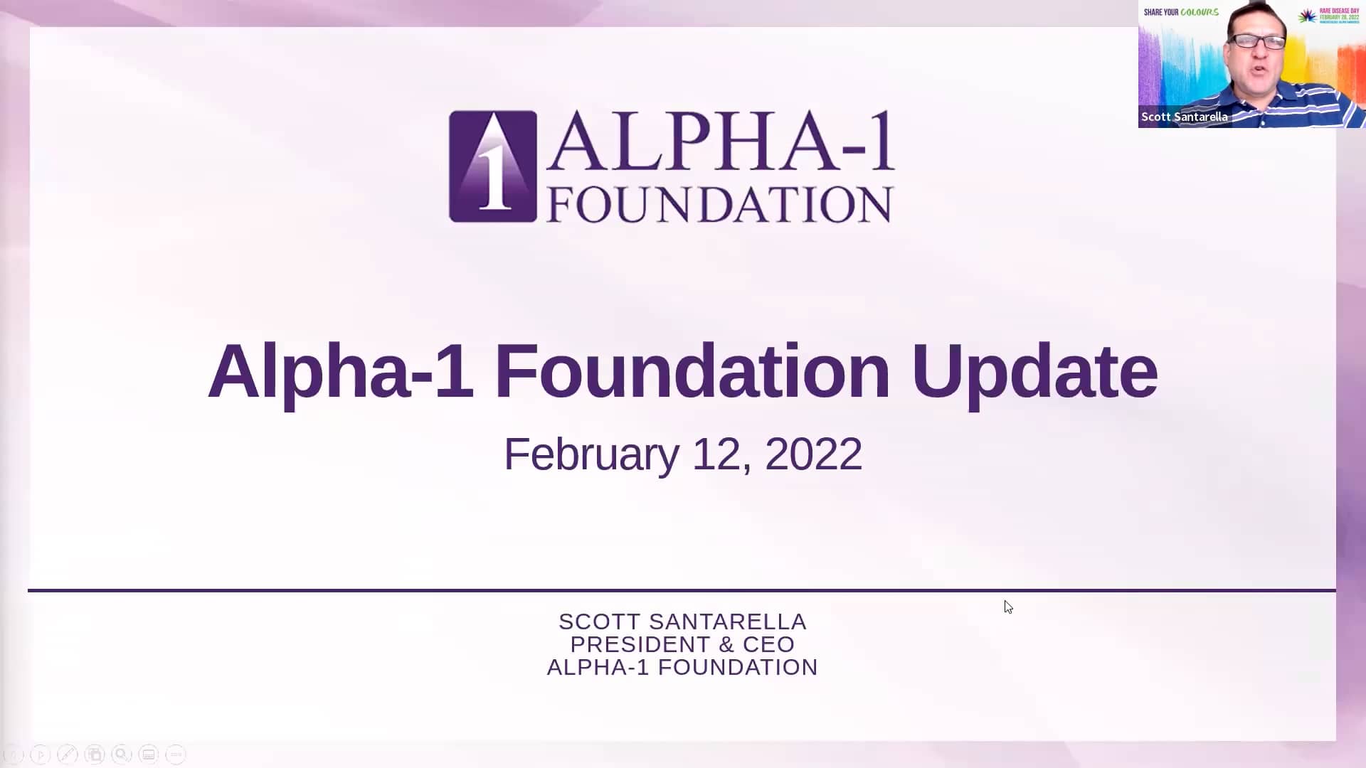Alpha-1 Foundation Update - February 12, 2022 on Vimeo
