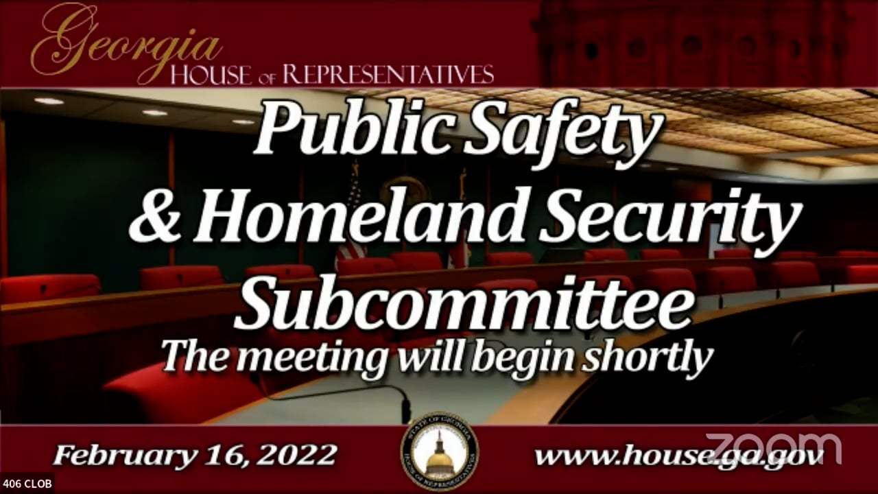 Public Safety & Homeland Security Subcommittee Part B 2.16.22 on Vimeo