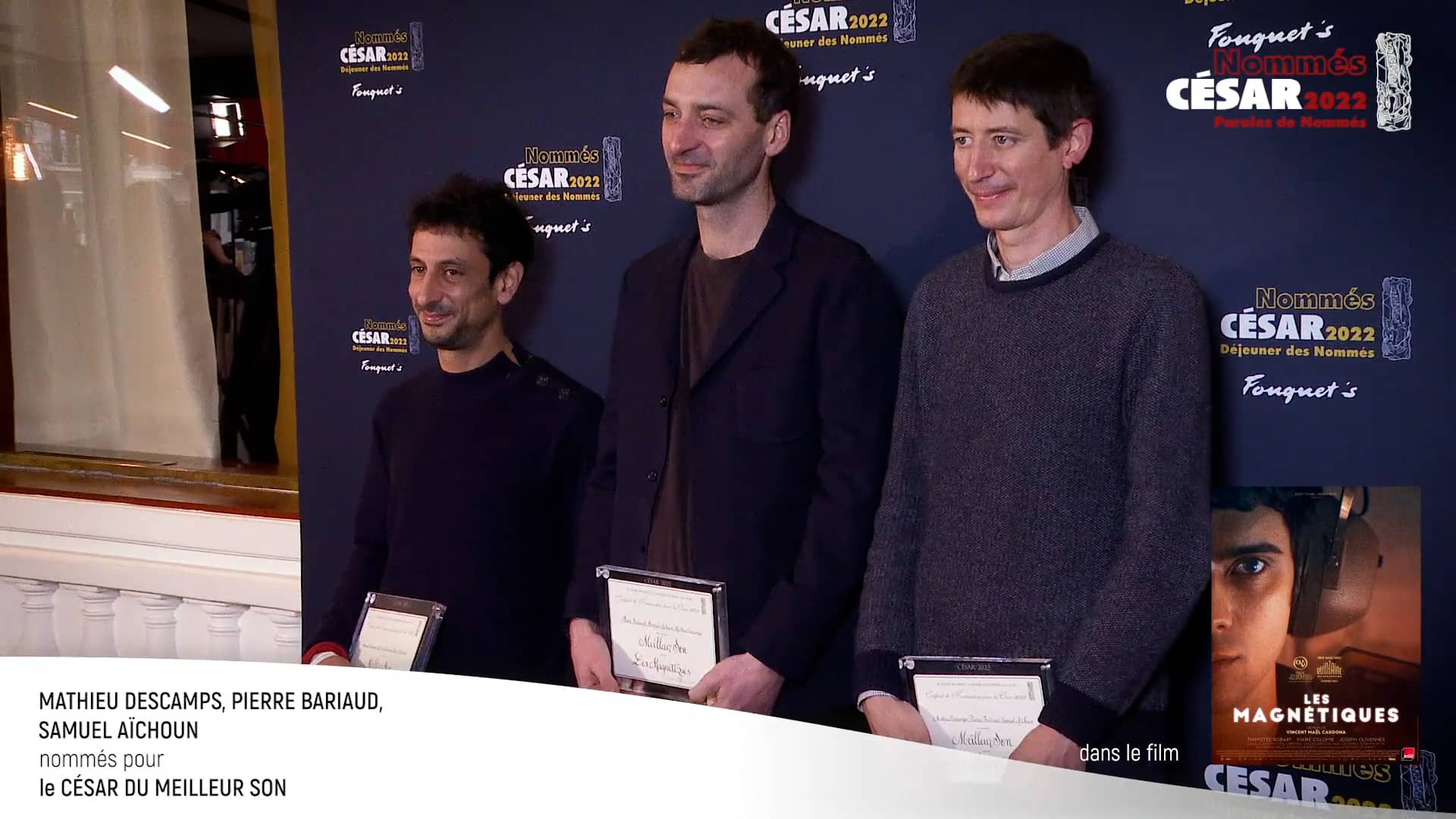 Mathieu Descamps, Pierre Bariaud, Samuel Aïchoun (Meilleur Son), Nommés ...