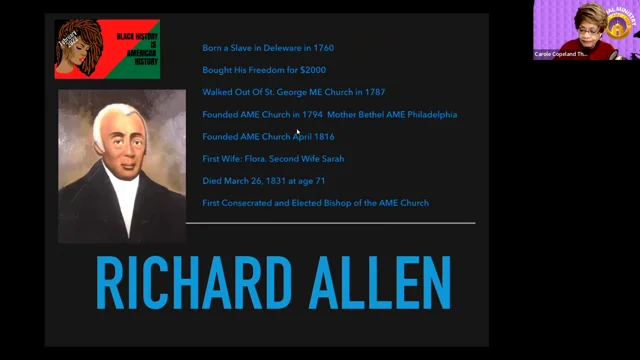 Sarah And Richard Allen Ame Church