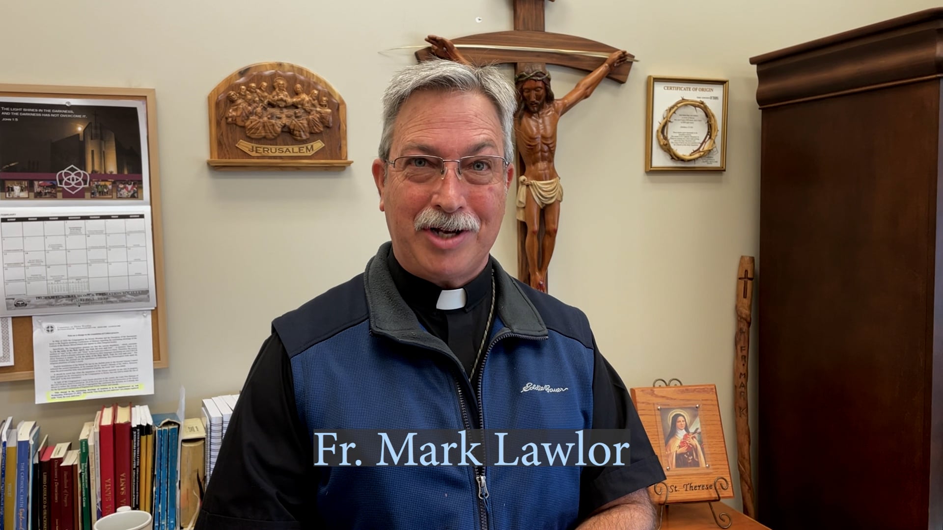 Fr. Mark Lawlor on Cenacle's Holy Land Pilgrimage (Pentecost 2022) on Vimeo