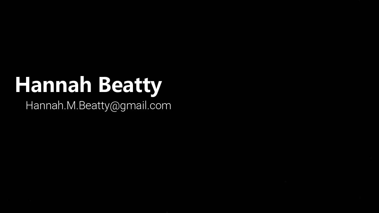 Hannah Mae Beatty - Demo on Vimeo