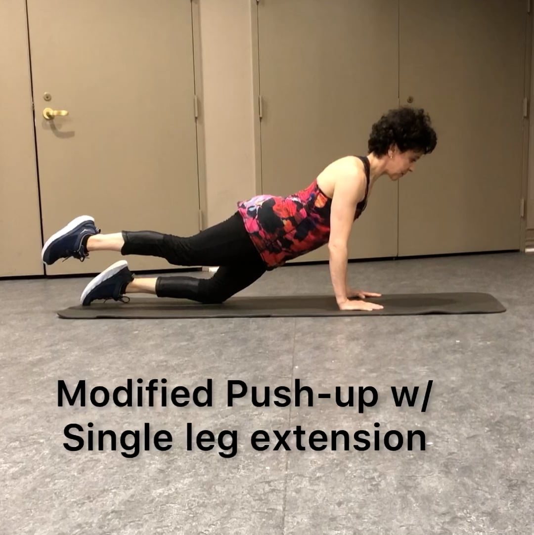 Modified pushup with single leg extension on Vimeo