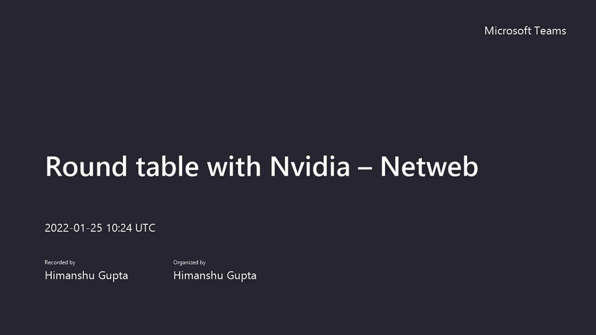 Round table with Nvidia – Netweb on Vimeo