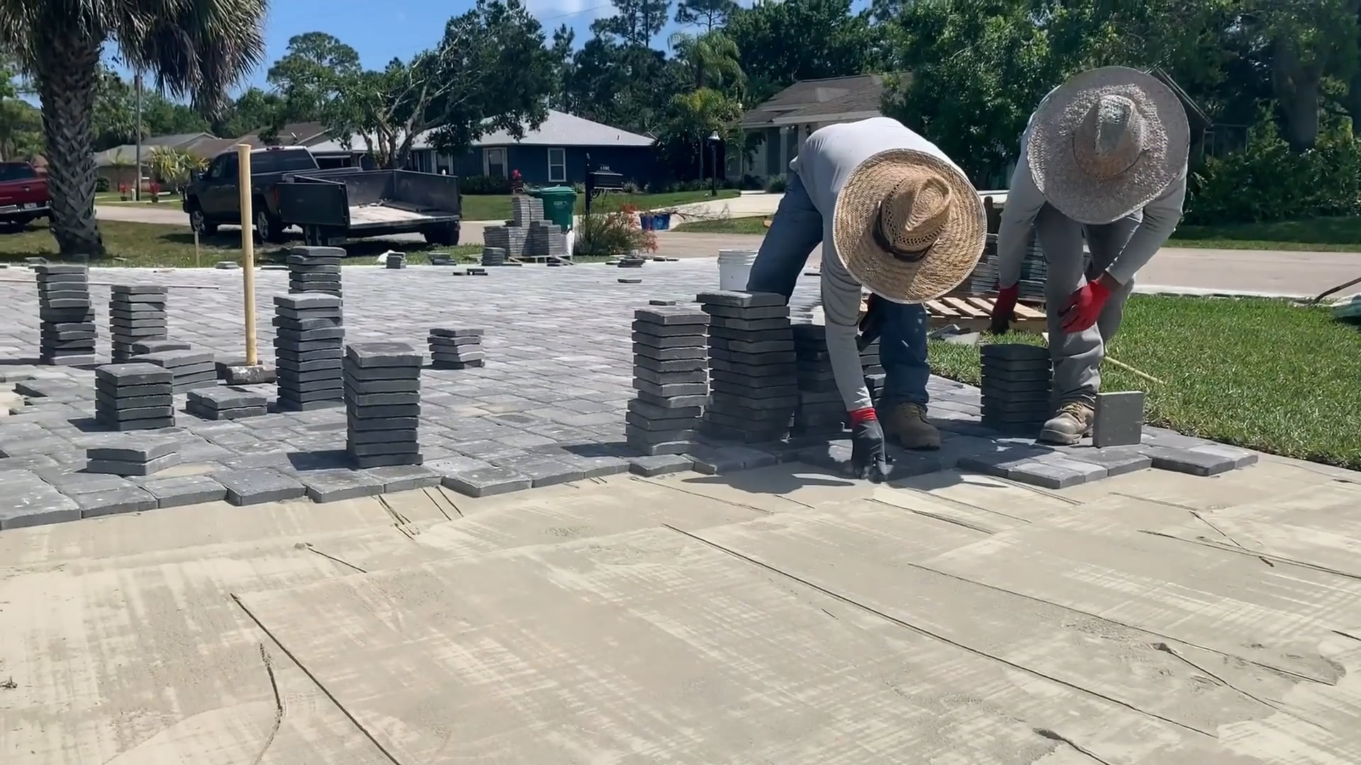 Thin Pavers Over Concrete - Concrete Pavers Installation