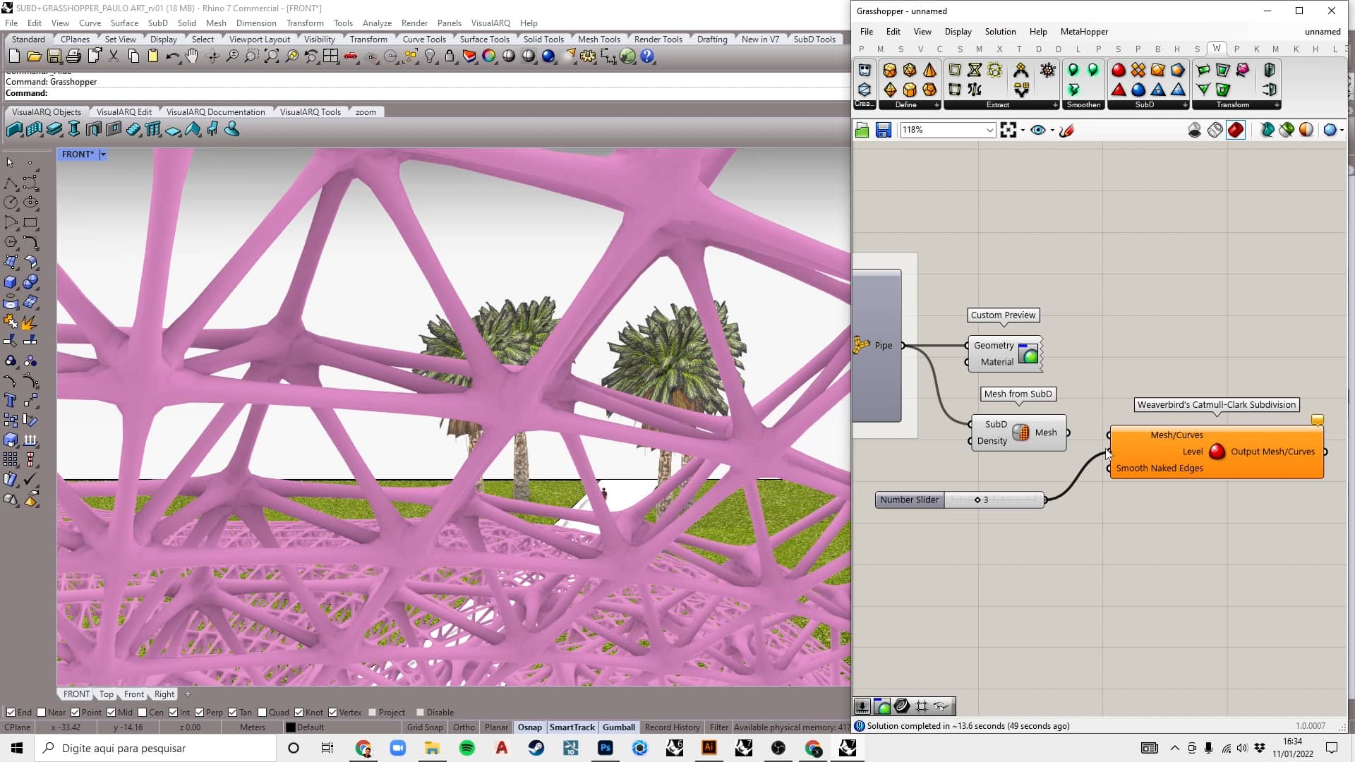 Modeling a Parametric Lattice Structure in Rhino and Grasshopper on Vimeo