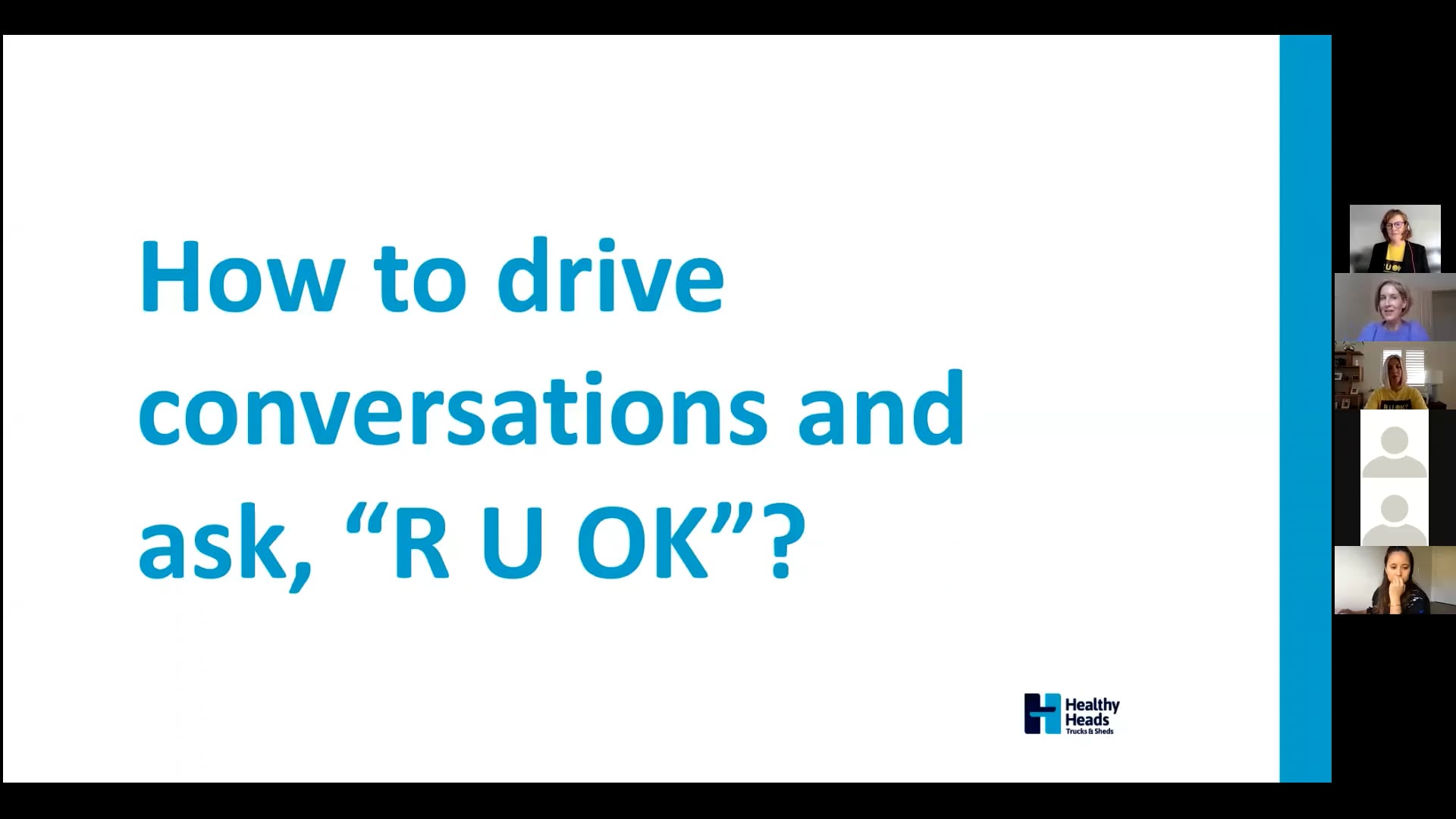 Webinar: How to drive conversations and ask, "R U OK"?