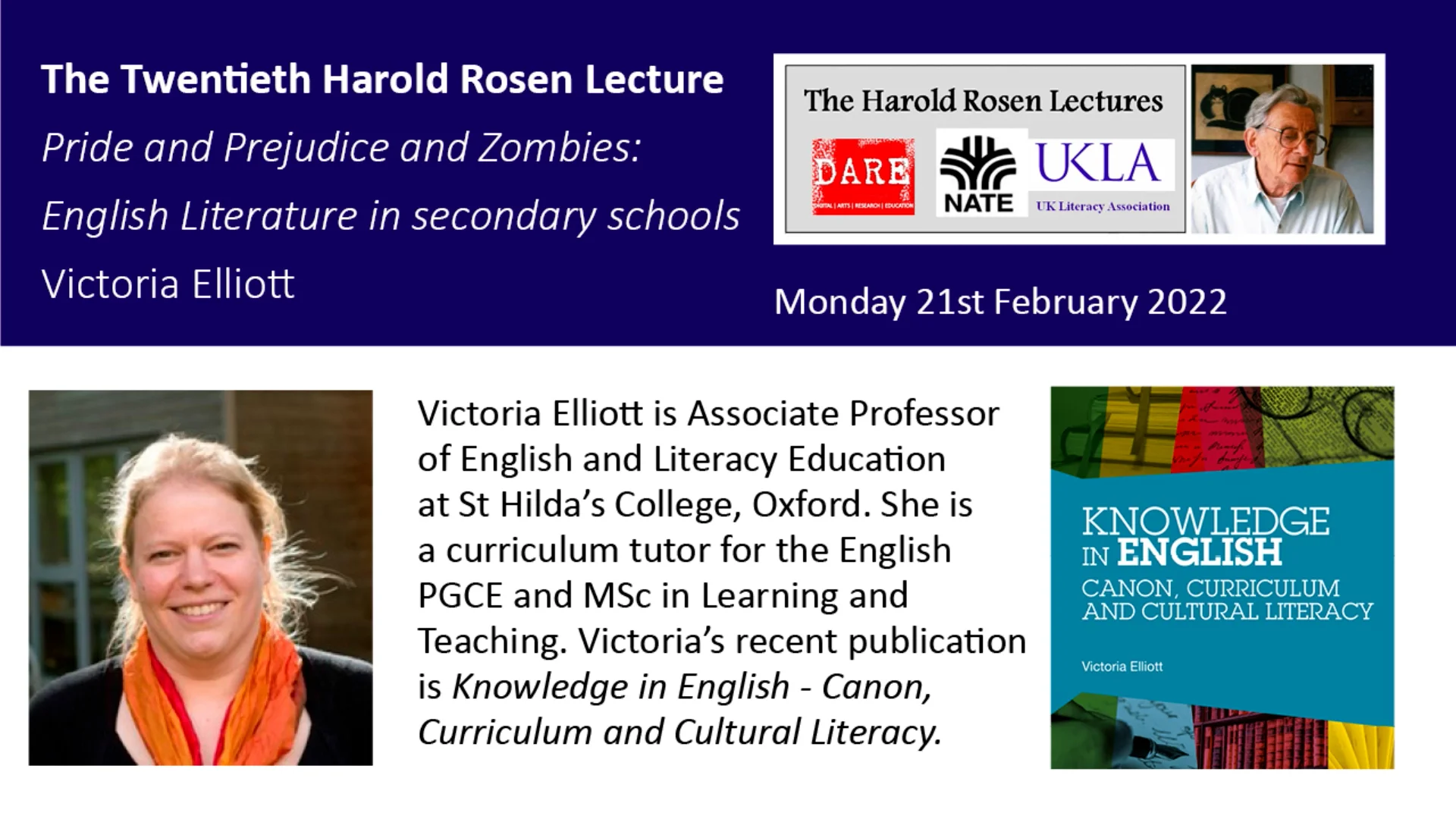 The 20th Harold Rosen Lecture on Vimeo