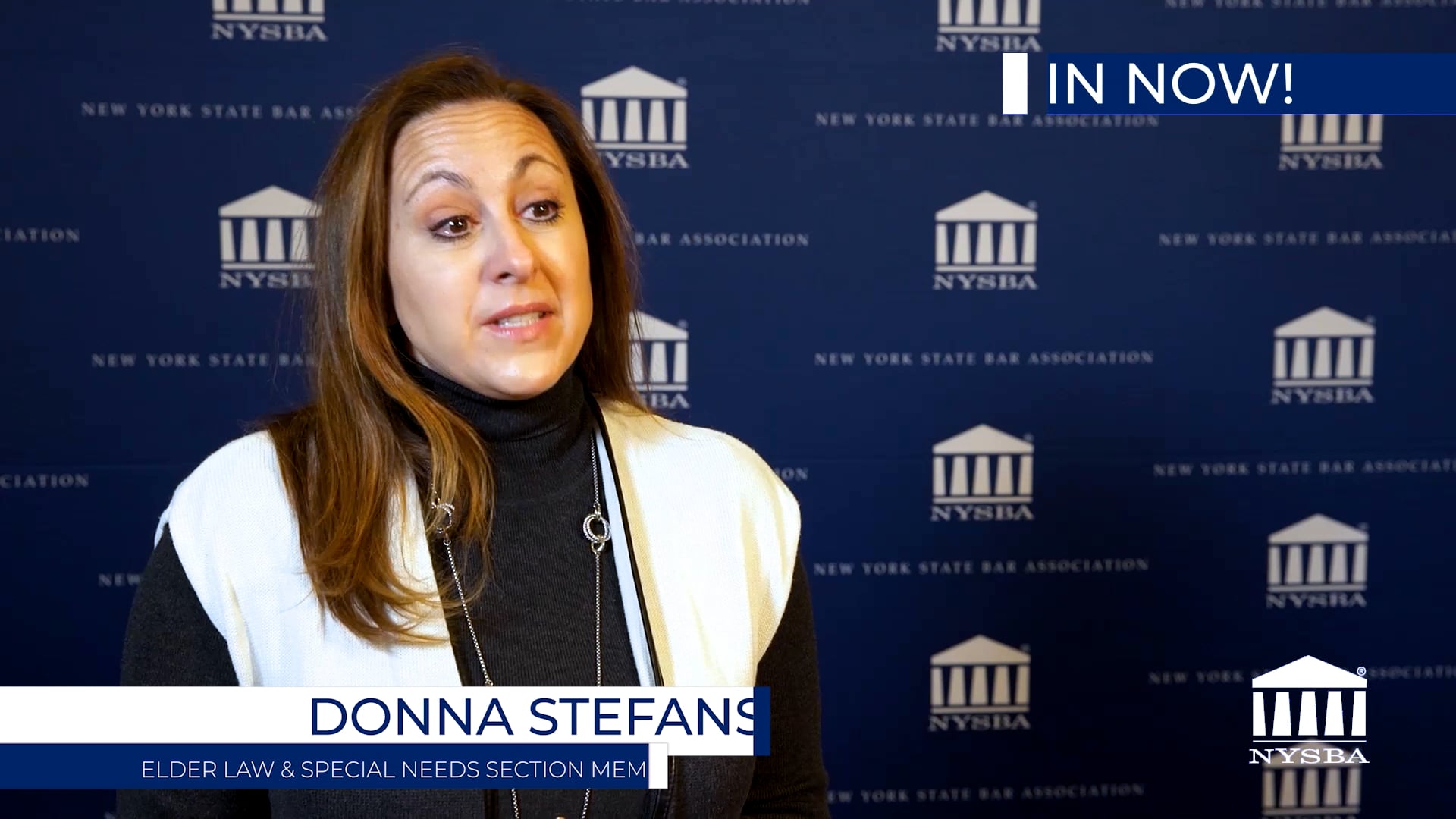 NYSBA Member Testimonial: Donna Stefans on Vimeo