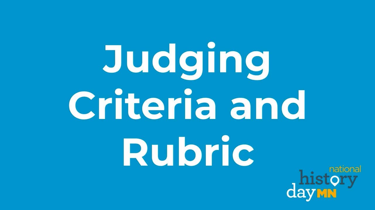 National History Day Judging Criteria, Rubric, and Rules on Vimeo