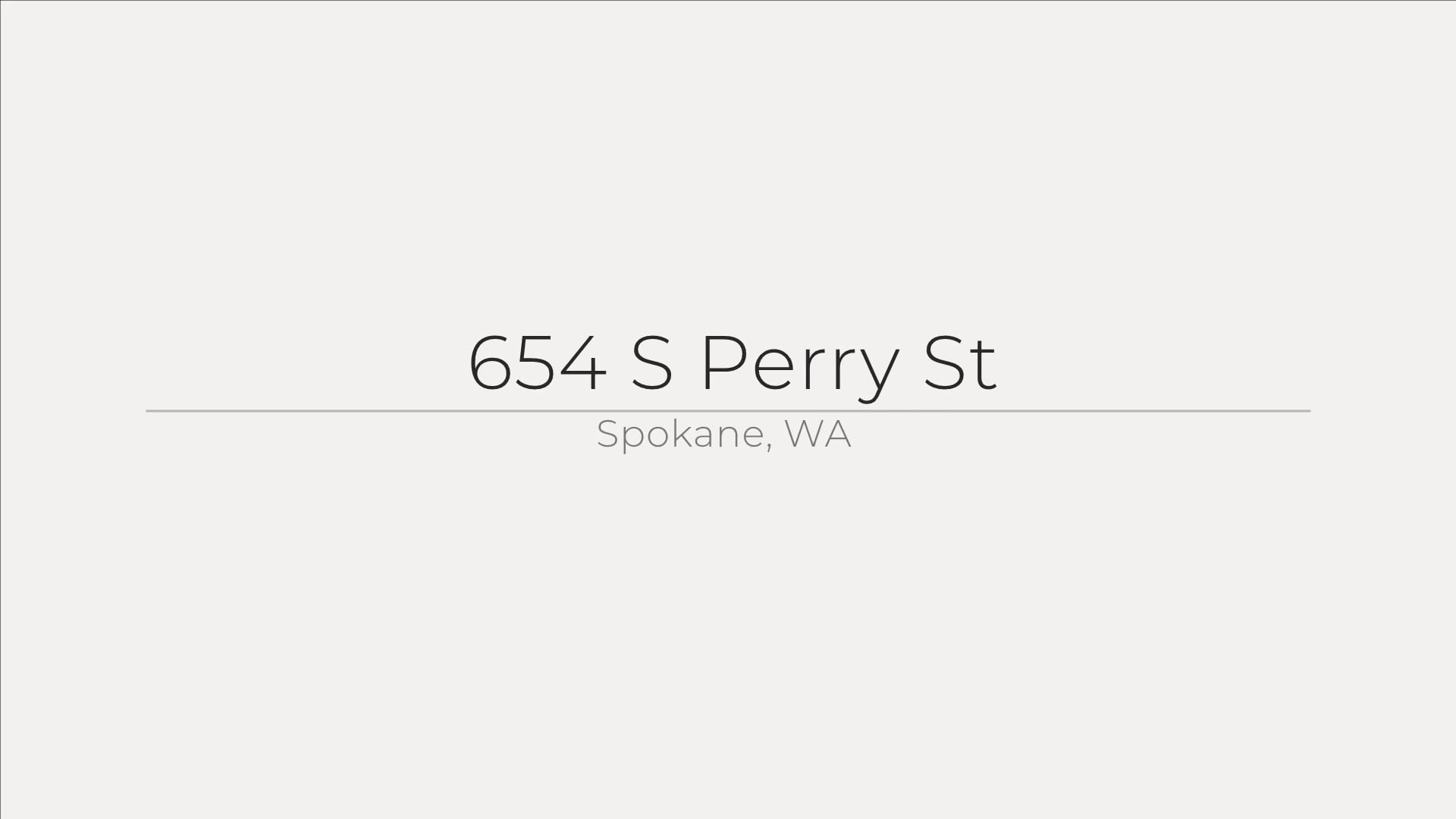 654 S Perry St, Spokane, WA on Vimeo