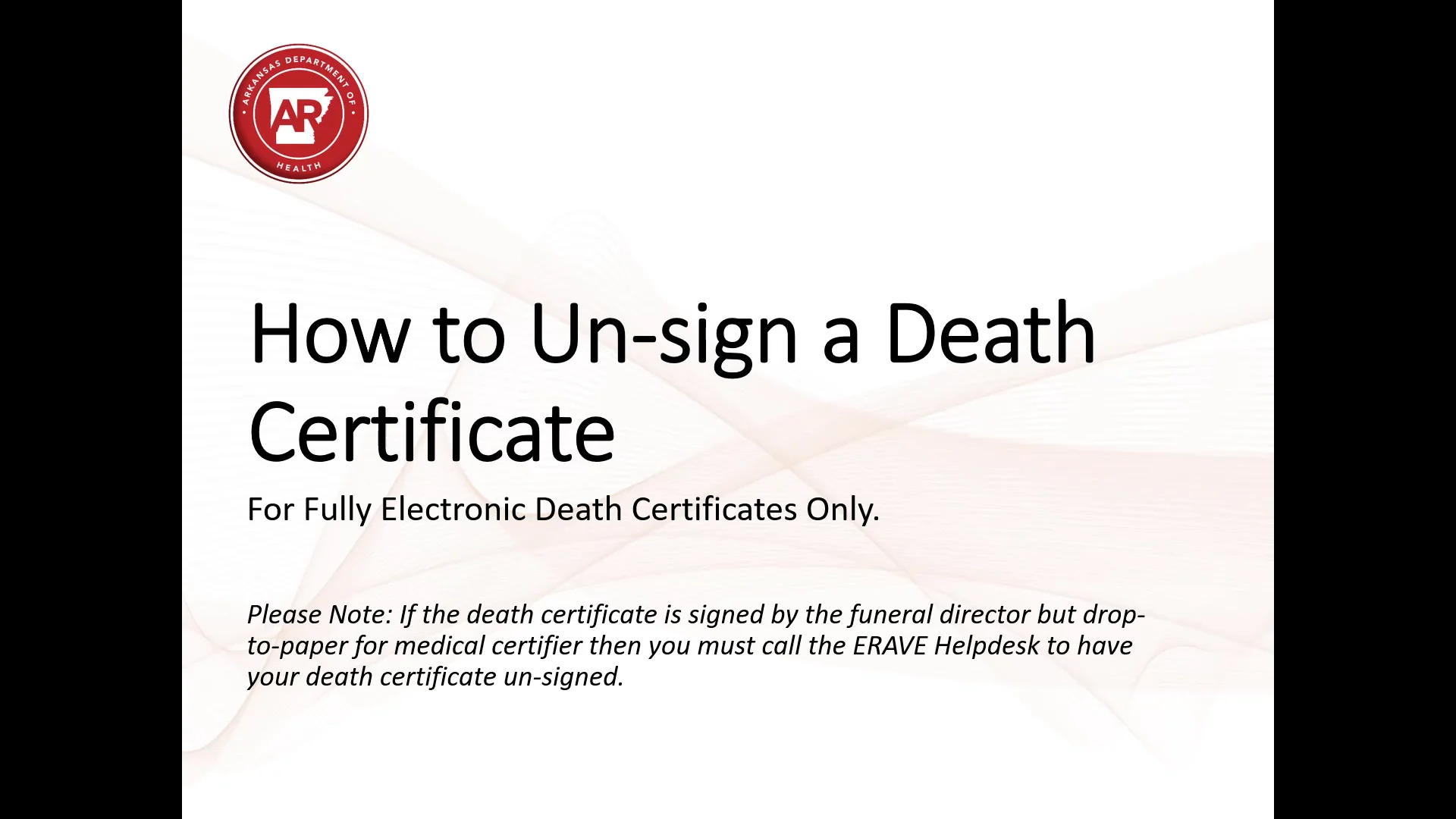 ADH - Vital Records Electronic Death Registration System - 04. How to ...