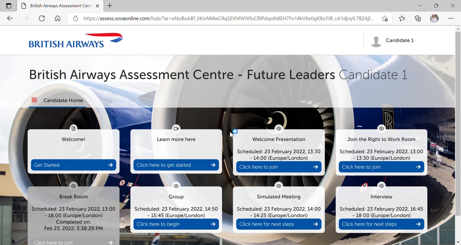 Demo for British Airways Virtual Assessment Centre on Vimeo