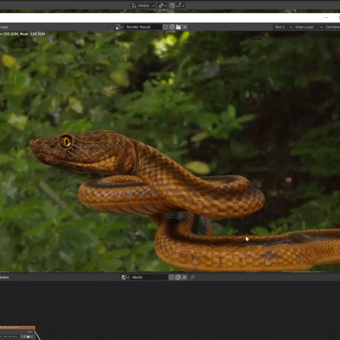 Modeling exercise, materials and snake rigging on Vimeo