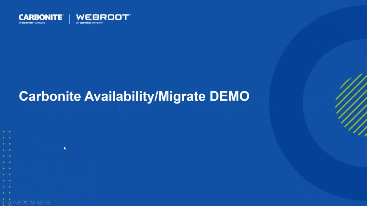 Carbonite® Migrate Demostración on Vimeo