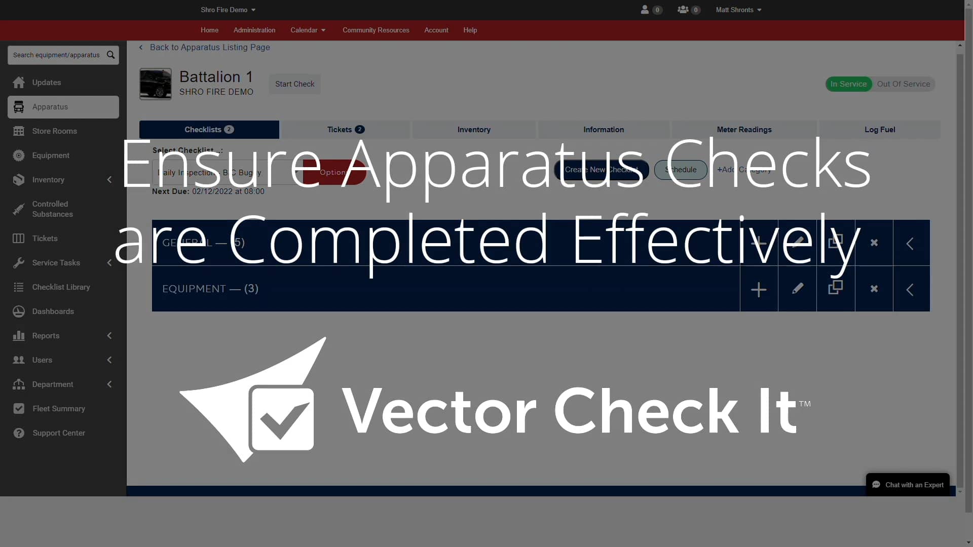 Vector Check It - Ensure Apparatus Checks are Completed Effectively for ...