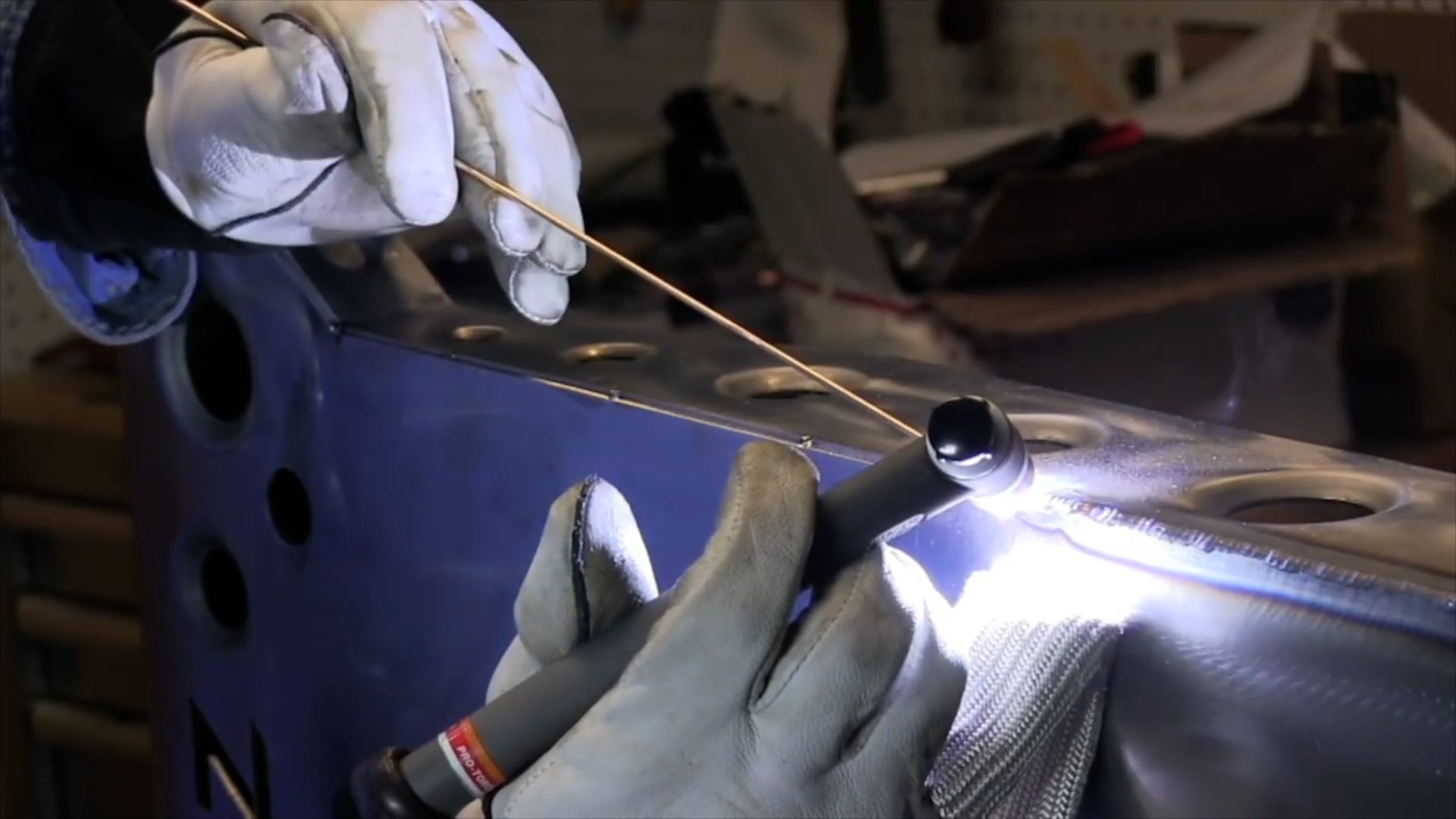 TIG BRAZE CARBON STEEL 14 GA SILICON BRONZE OUTSIDE CORNER PULSE ...