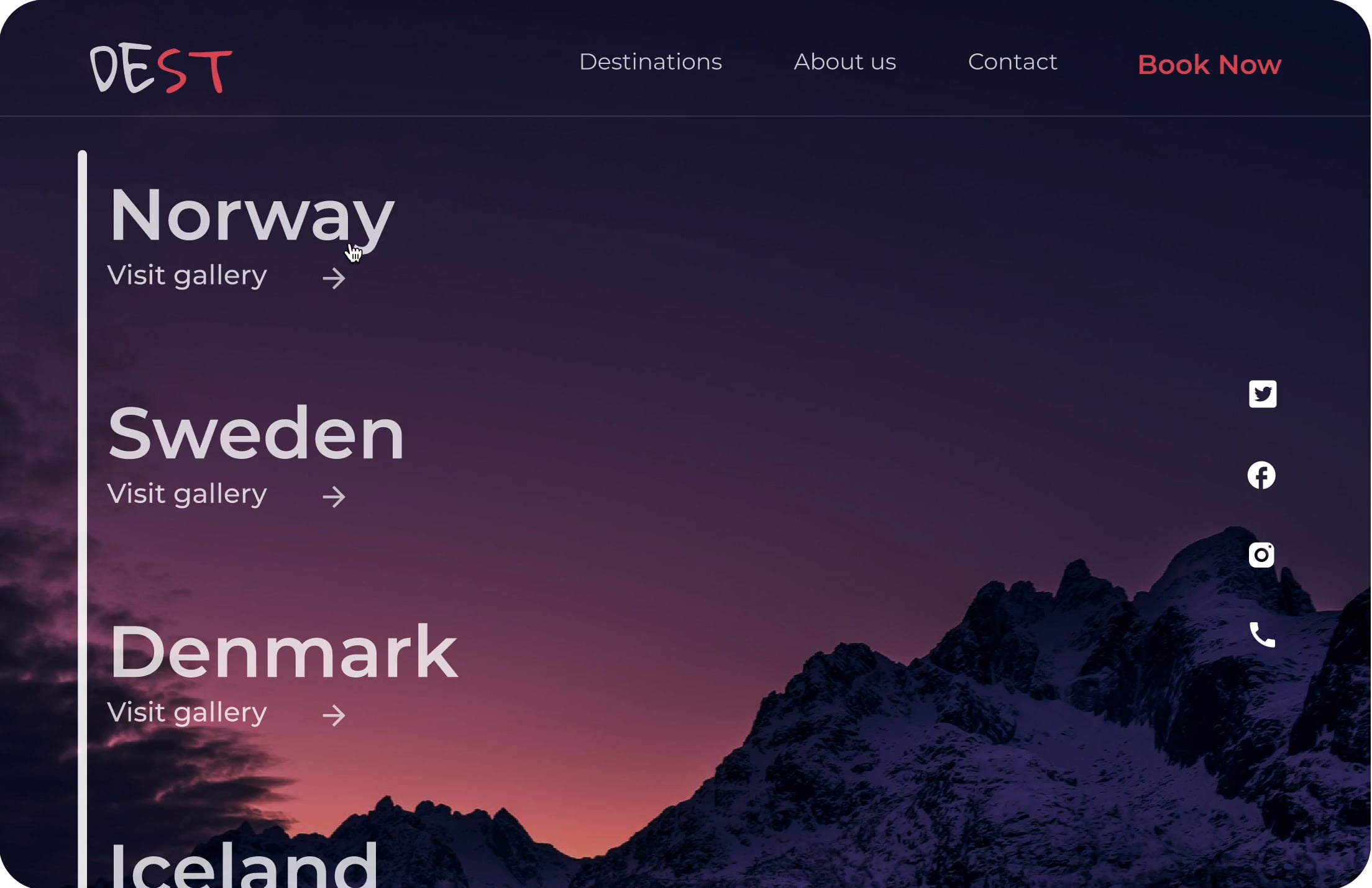 Landing page Interaction. on Vimeo