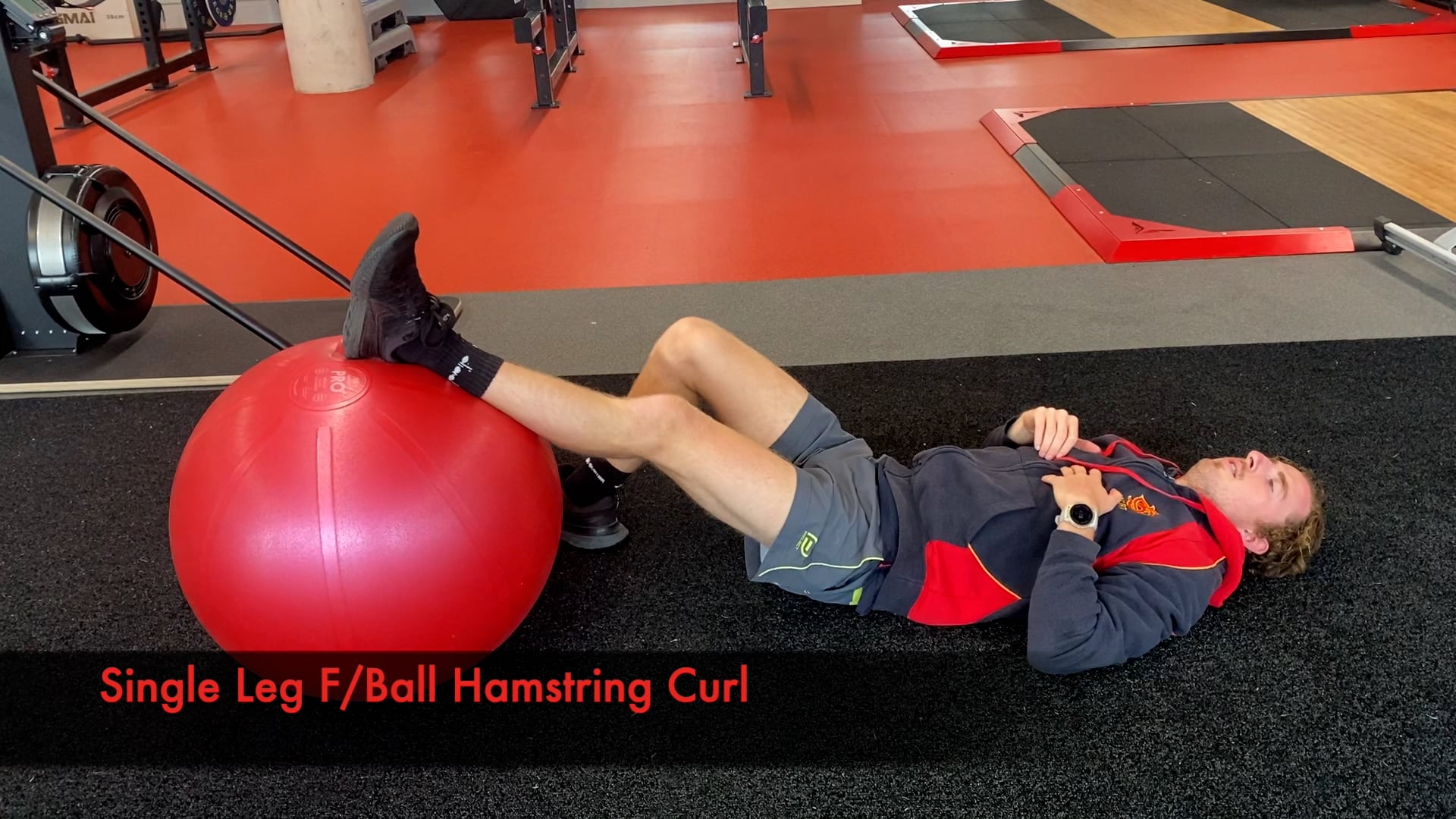 Single Leg FitBall Hamstring Curl.mp4 on Vimeo
