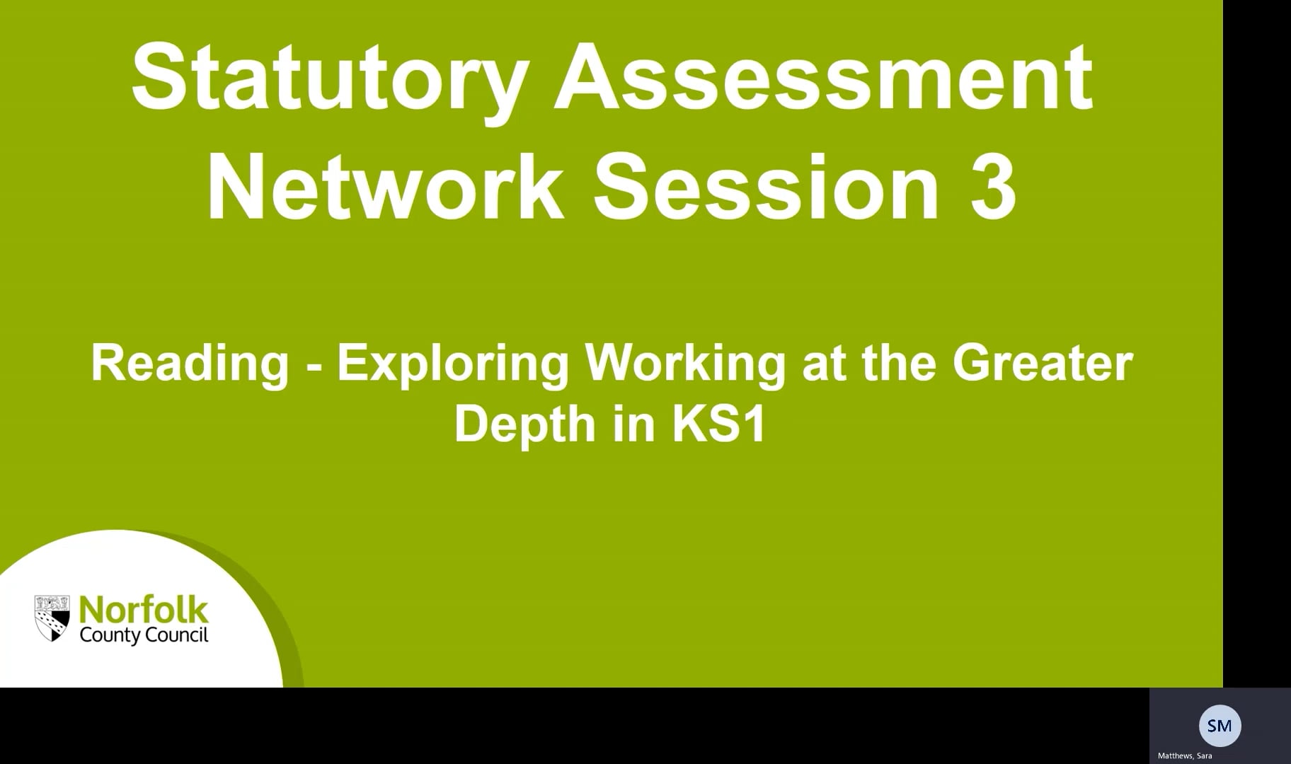 KS1 Statutory Assessment Network 3: Greater Depth in Reading on Vimeo