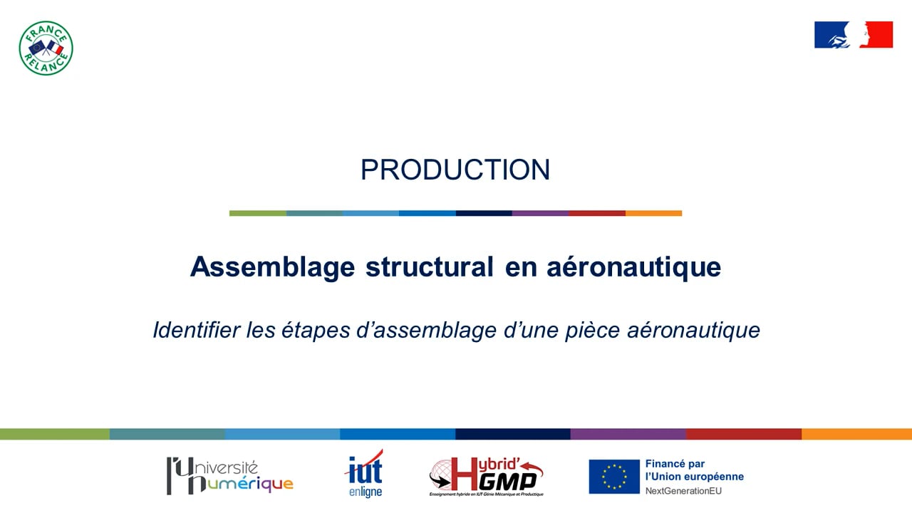 Identifier les étapes d’assemblage d’une pièce aéronautique. Durée 4:01 ...