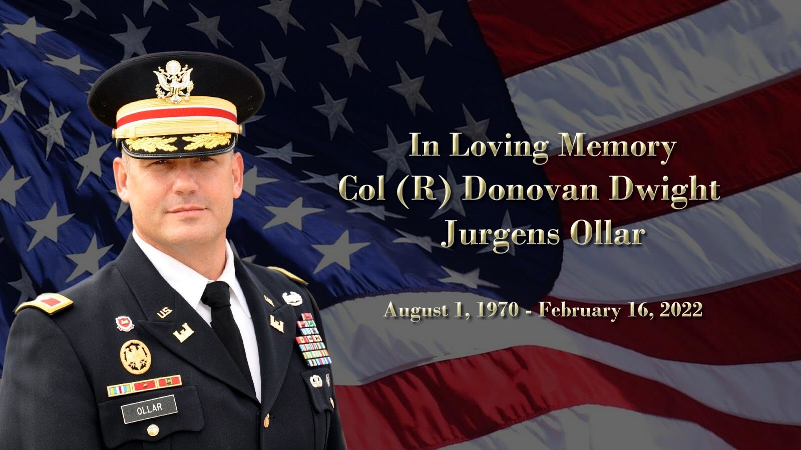 Col (R) Donovan Dwight Jurgens Ollar on Vimeo