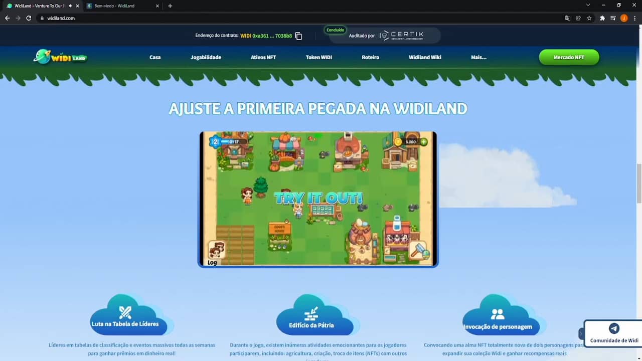 WIDI LAND - NFT GAME GRATUITO COM ALUGUEL DE NFT - Play to Earn (1).mp4 ...