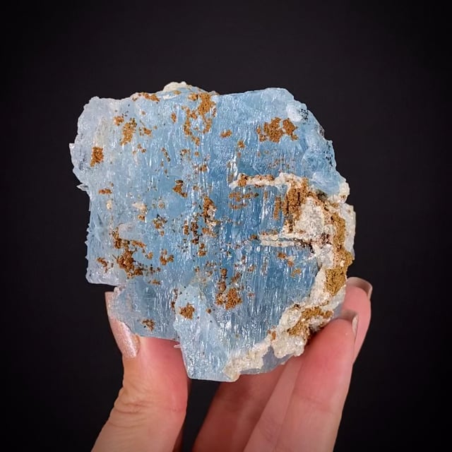 Blue Topaz and Zanazziite - SM22-39 - Teixeirinha Claim Blue Topaz and Zanazziite - SM22-39 - Teixeirinha Claim