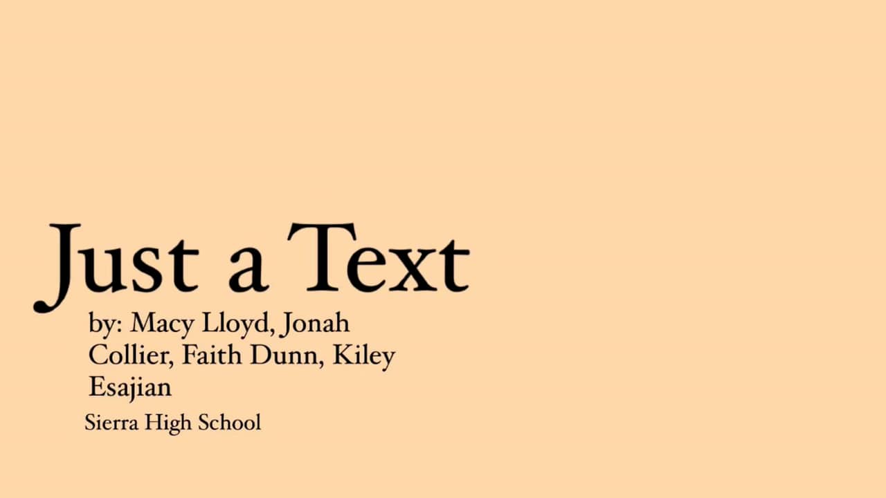 Just a Text on Vimeo