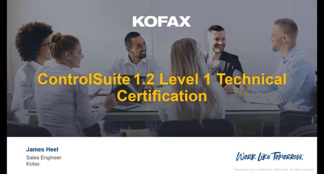 ControlSuite 1.2 Level 1 Technical Certification