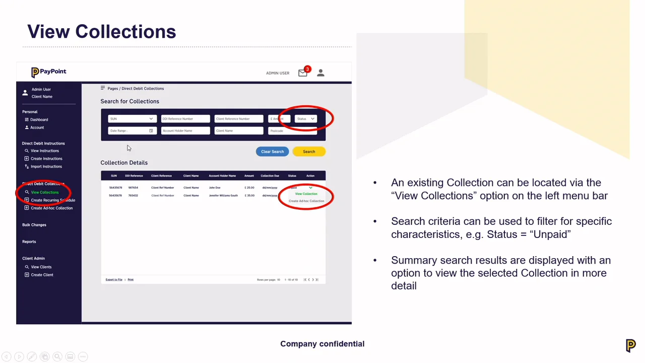 9. Direct Debit Portal - Overview 2 on Vimeo