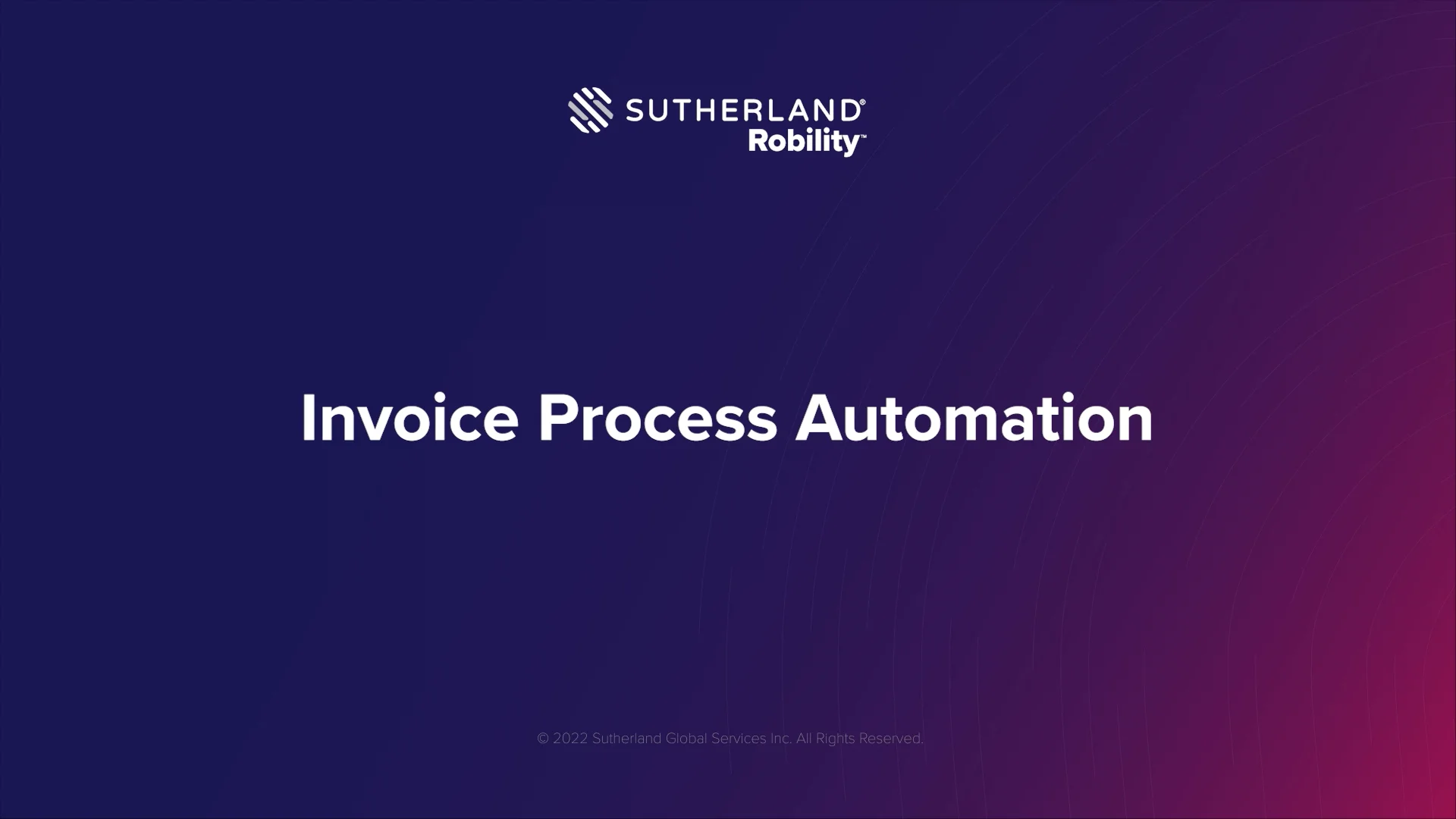 Sutherland Invoice Process Automation