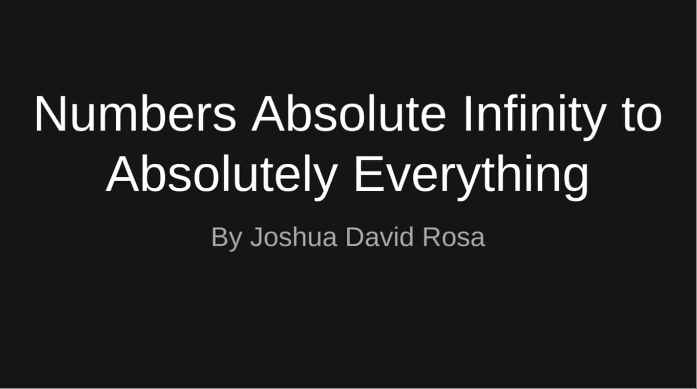 Numbers 0 To Absolutely Everything on Vimeo