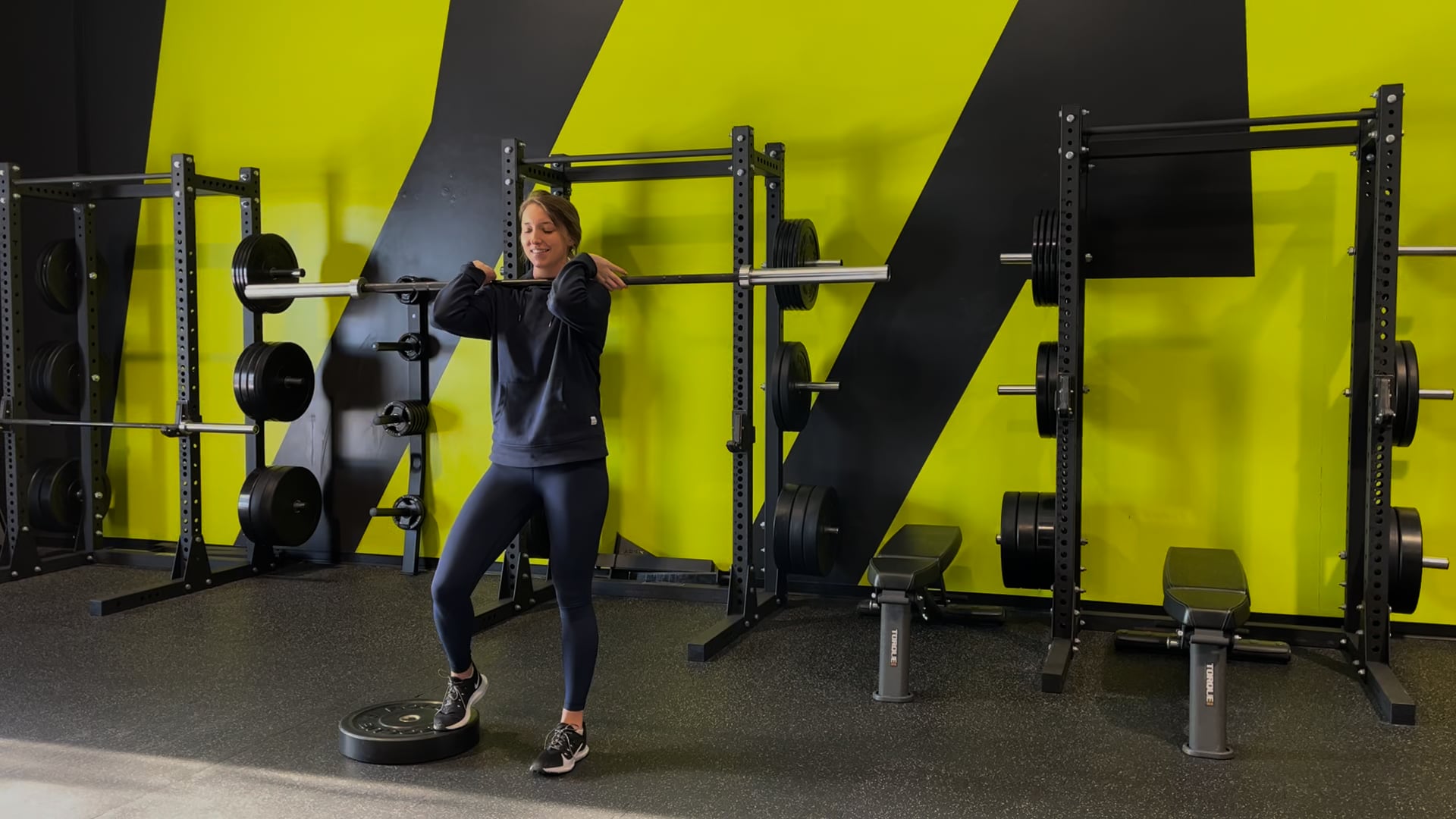 Barbell Unbalanced Front Squat on Vimeo