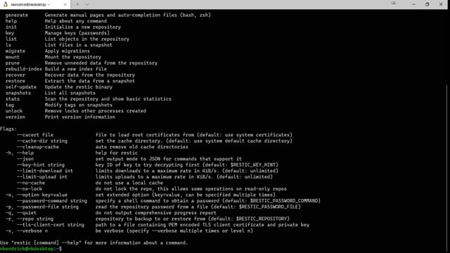 Install Restic On Your Workstation Set Up Backup Solutions Openclassrooms