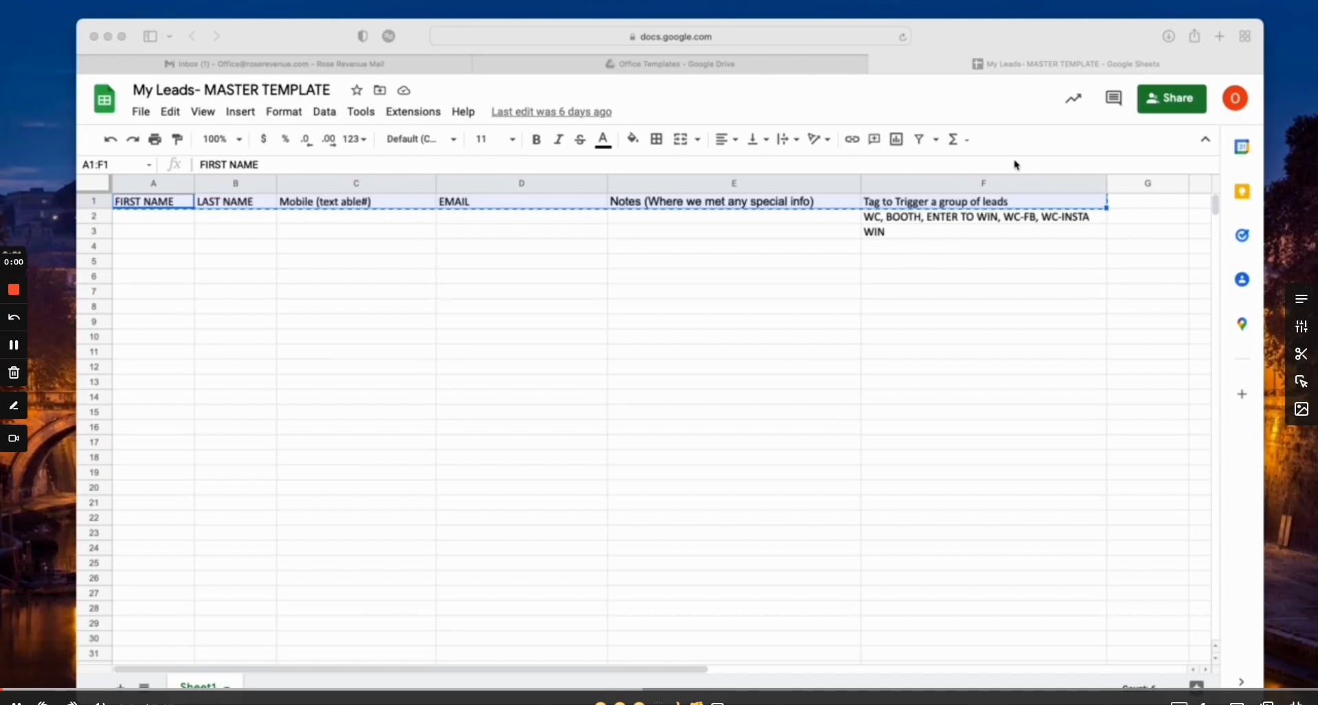 Import from Google Sheets to CSV to Rose on Vimeo