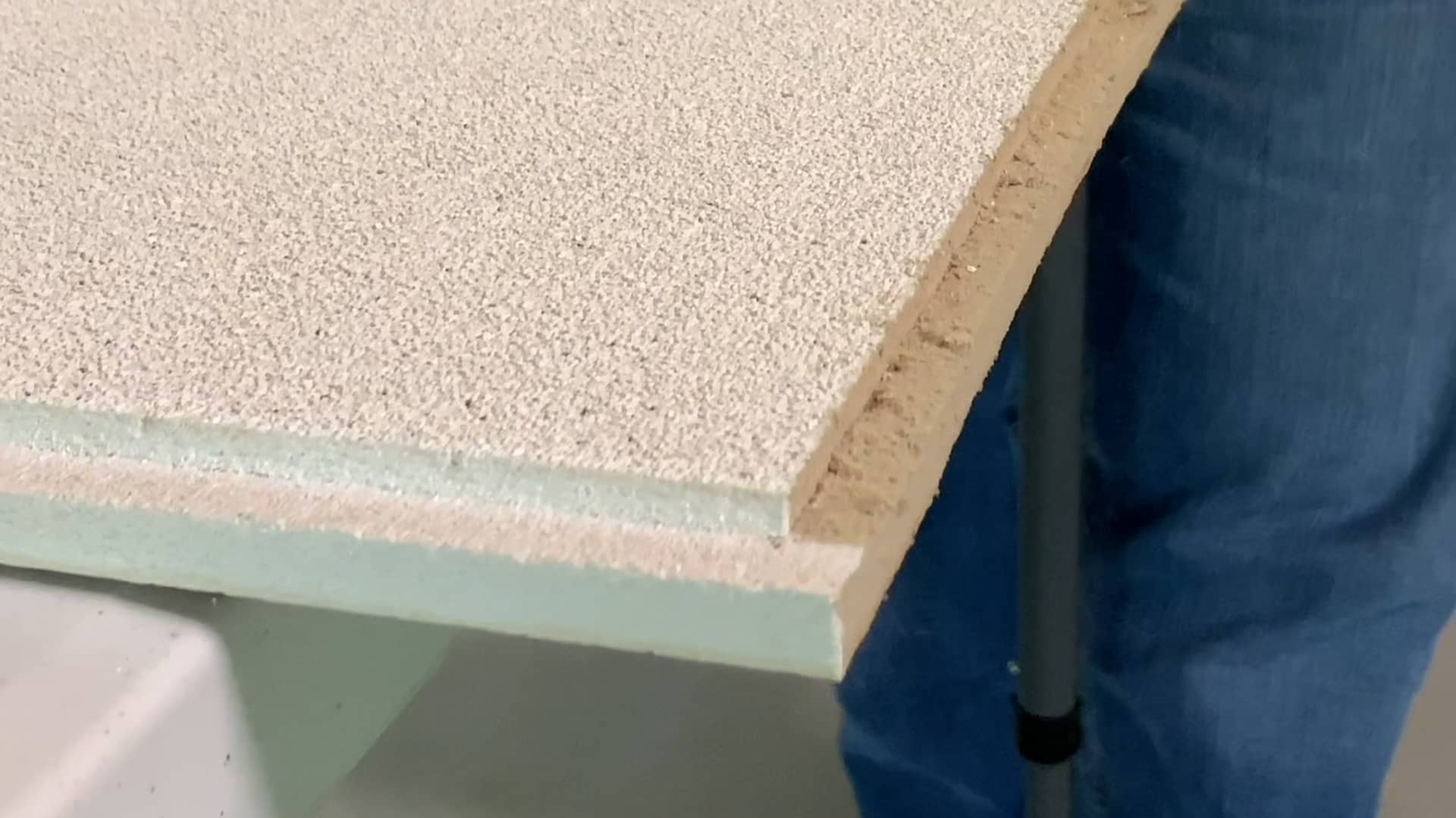 How to Cut a Tegular (Stepped/Reveal) Edge on a Ceiling Tile on Vimeo
