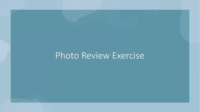 Photo Review Exercise on Vimeo