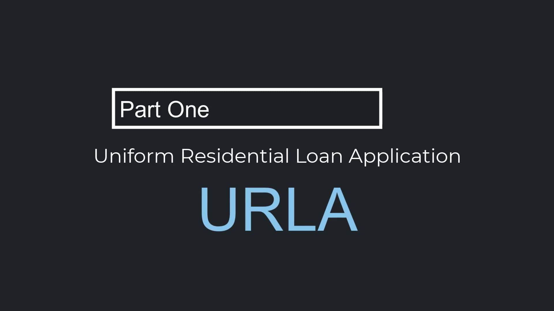 1003 URLA Part 1 on Vimeo