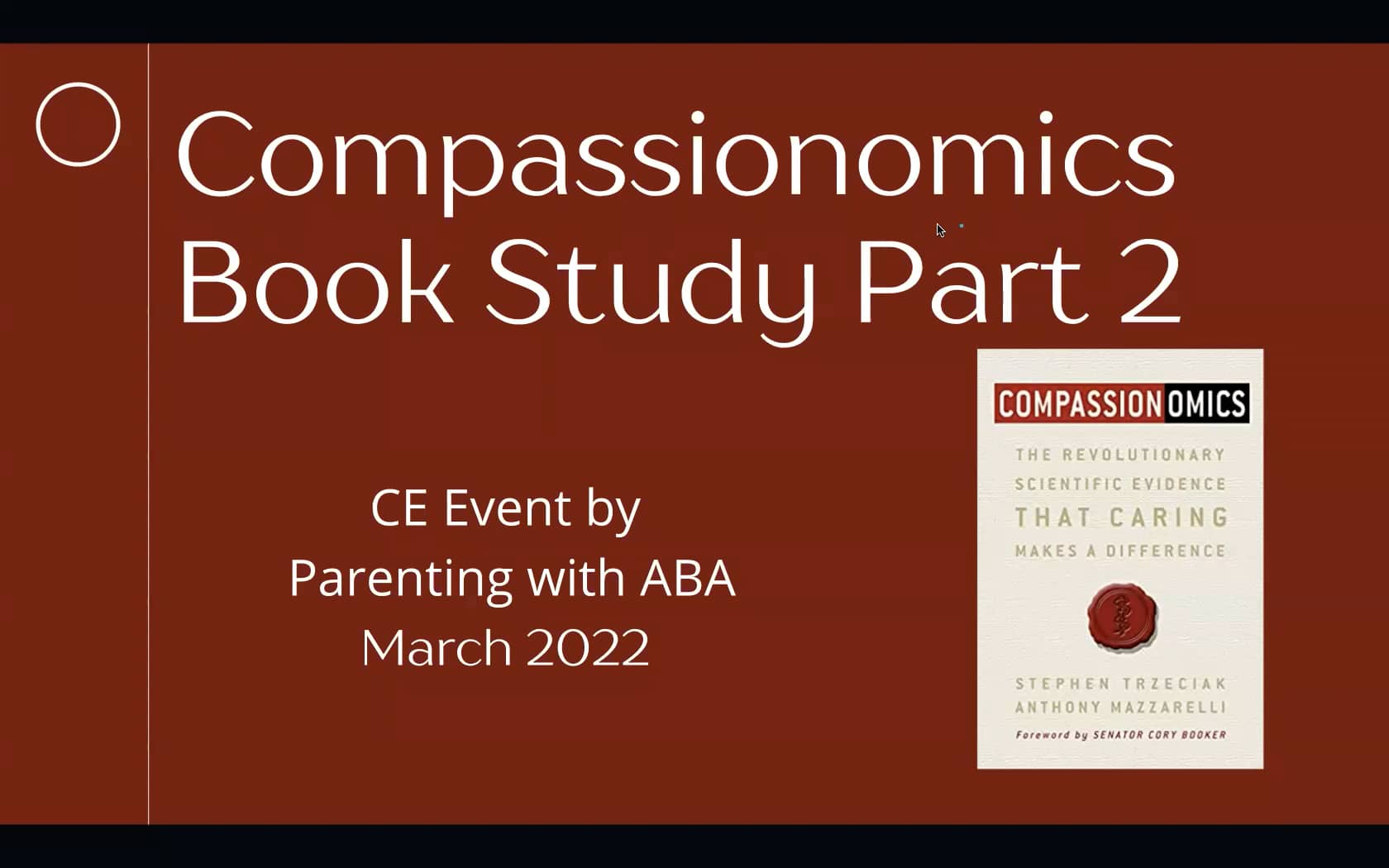 Compassionomics Book Study Part 2 CE Event on Vimeo