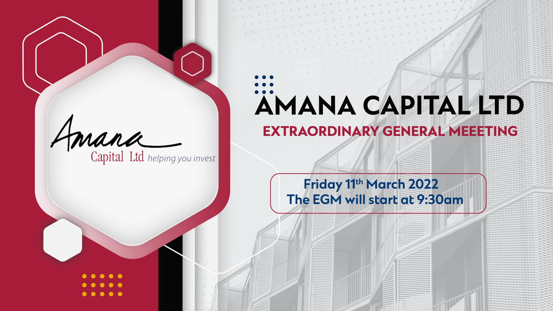 Amana Capital on Vimeo