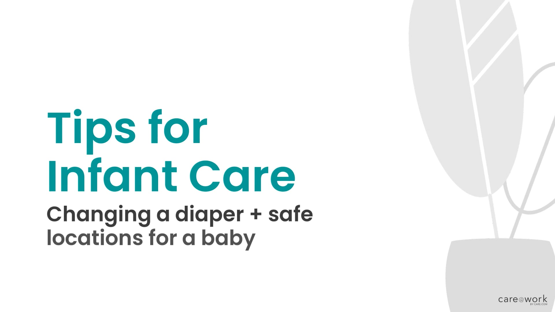 Infant Care: Changing a diaper + safe locations for a baby on Vimeo