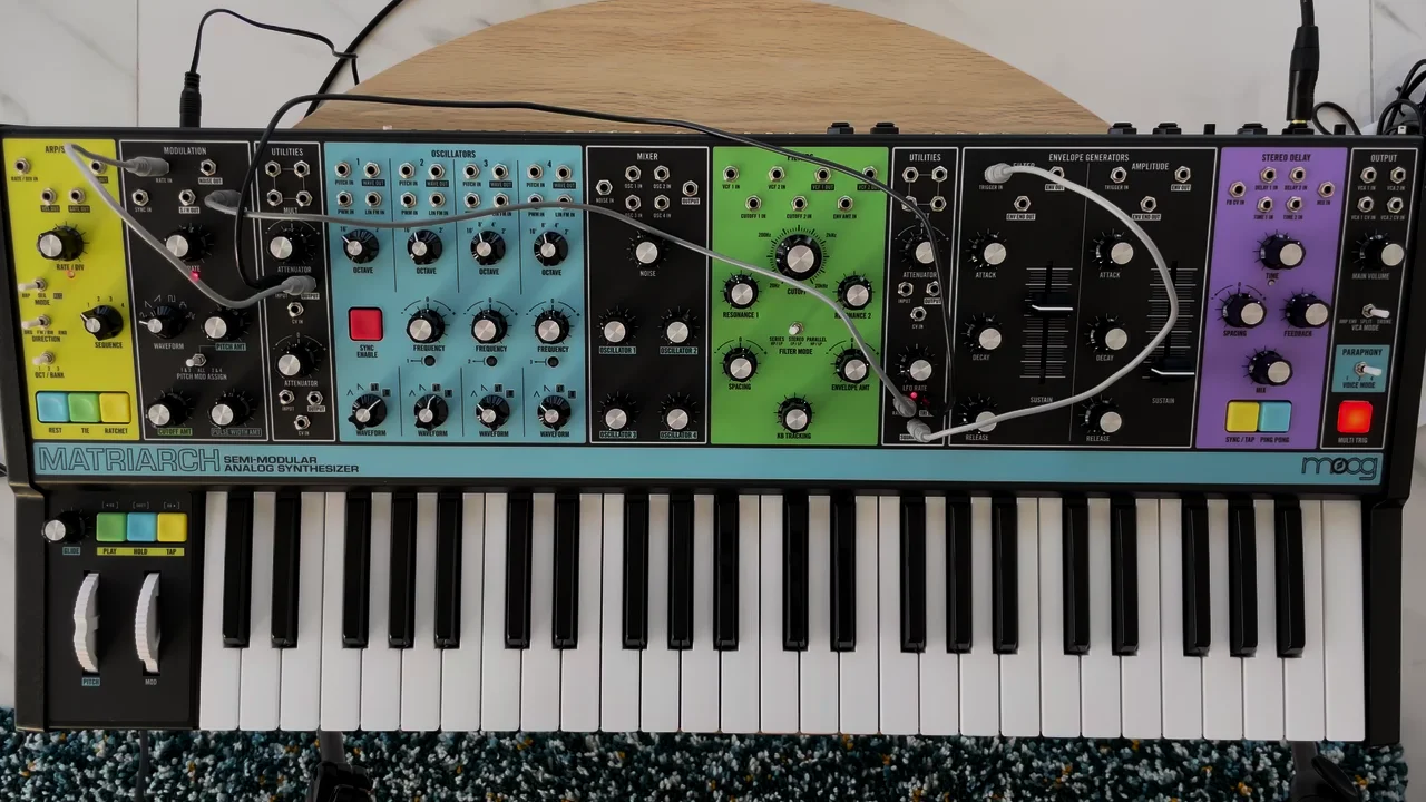 Moog Matriarch Patch #1 - Underwater Engine Impulse on Vimeo