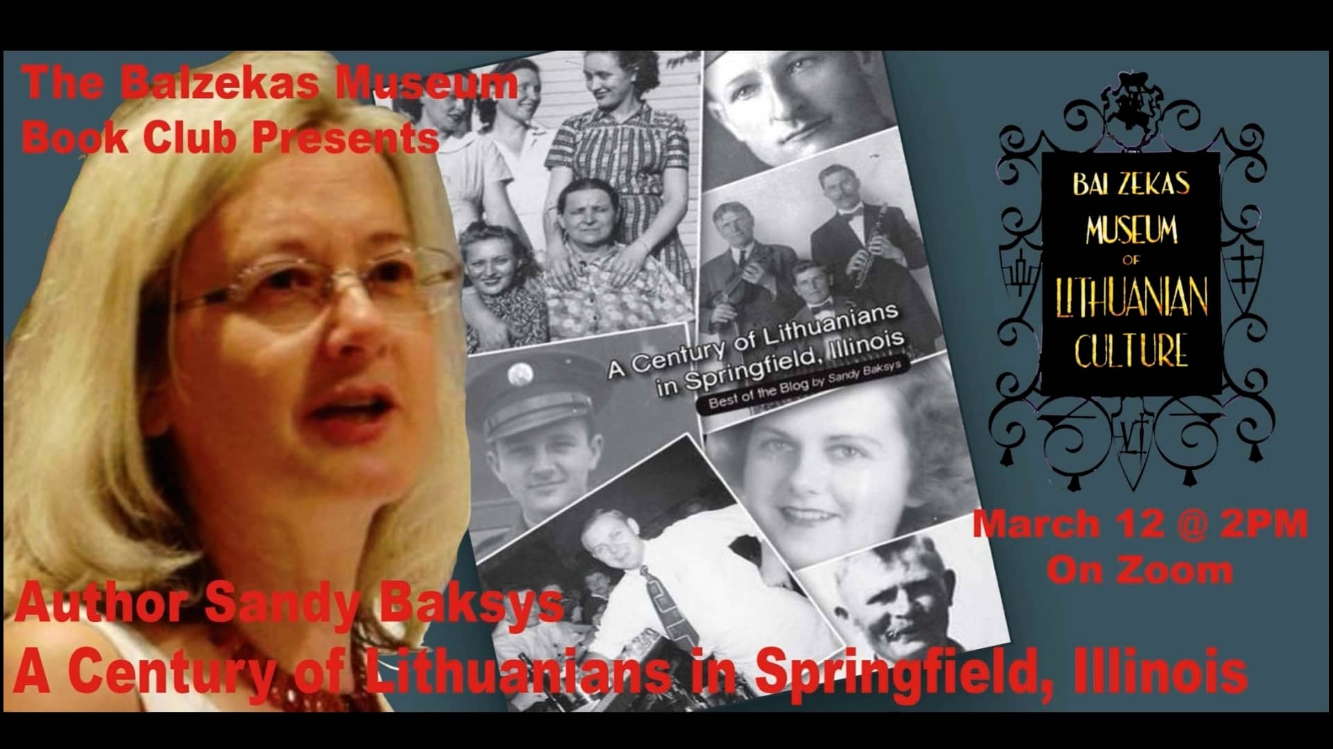 3/12/22 Balzekas Museum Book Club Presents Author Sandy Baksys ...