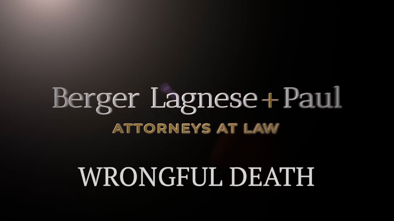 Wrongful Death Lawyers Pittsburgh | Berger Lagnese & Paul LLC on Vimeo