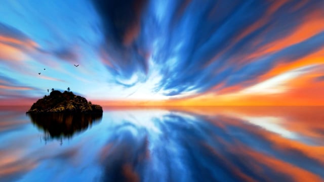 Floating Island Calm Water Sunset - Free video on Pixabay