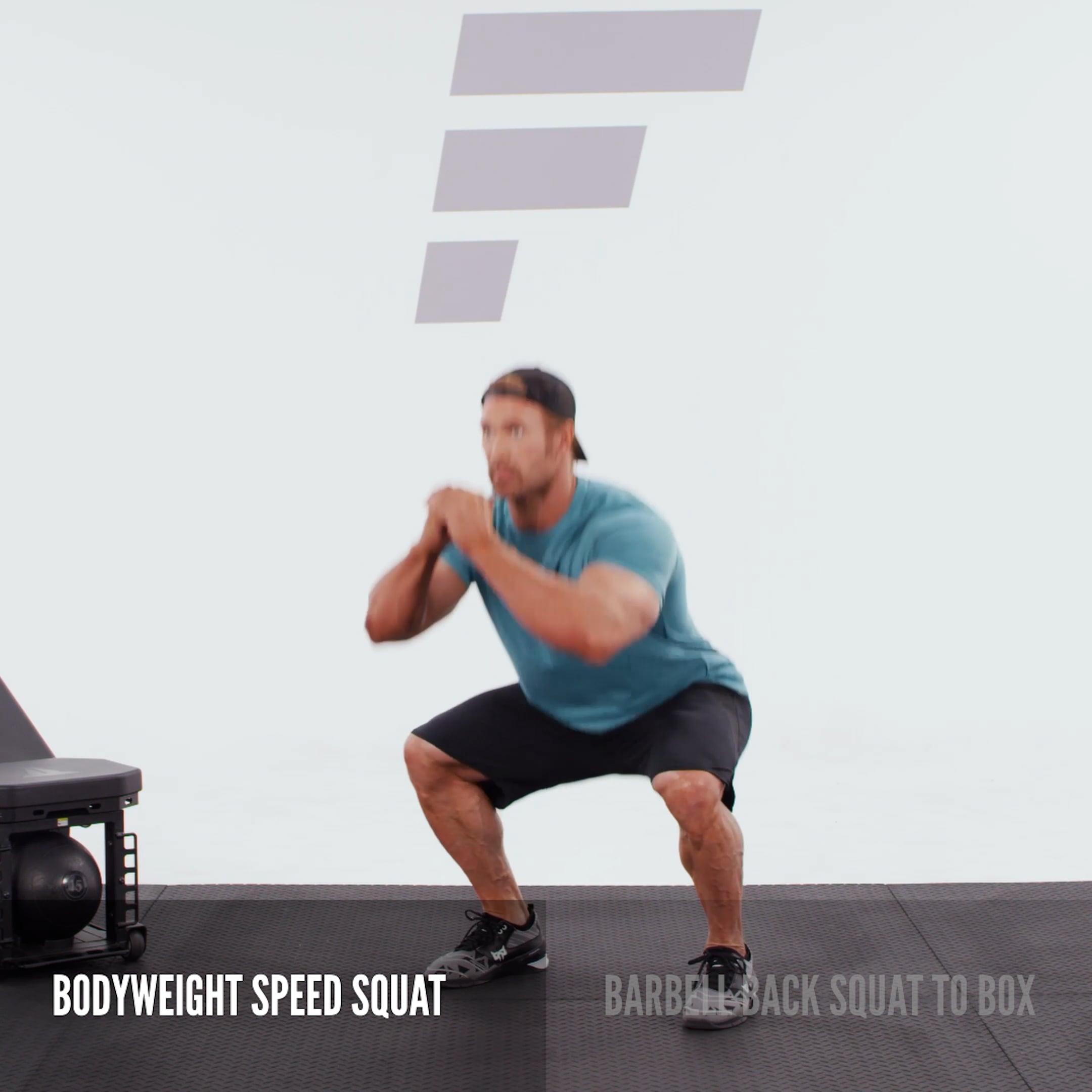 Bodyweight Speed Squat - Barbell Back Squat to Box- on Vimeo