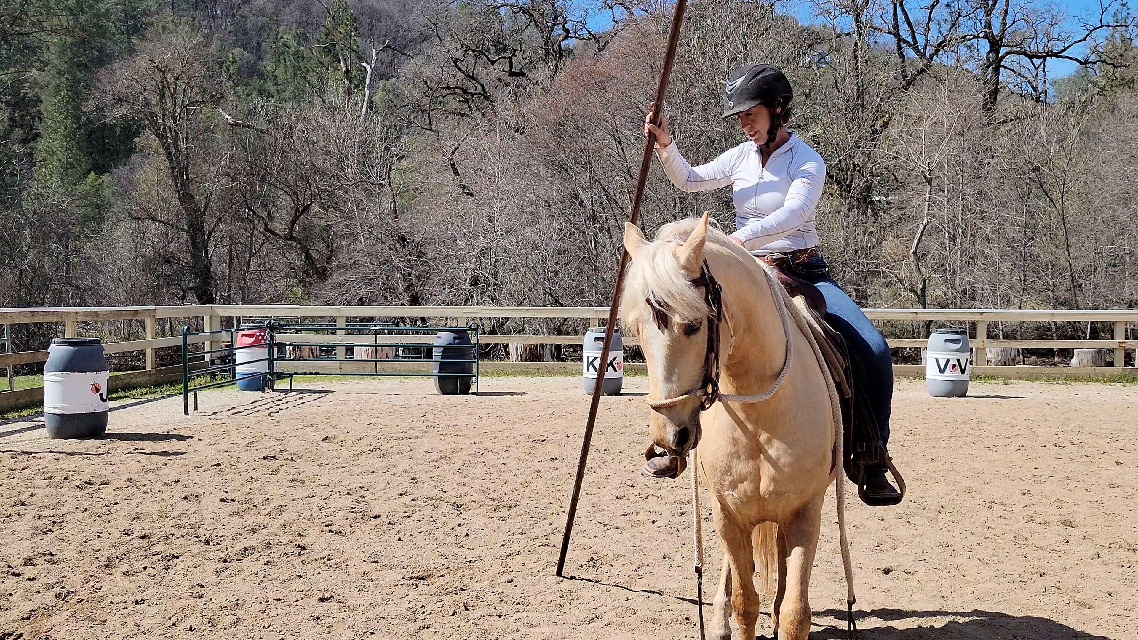Cowboy Dressage Garrocha Pole, for the Junior Horse.mov on Vimeo
