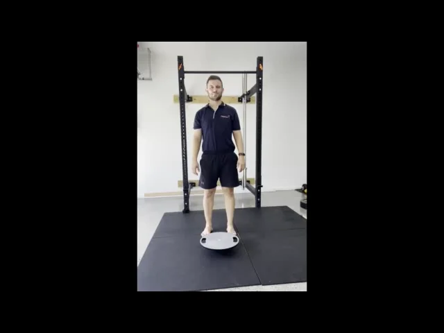 Stork - One leg stance on wobbly board on Vimeo