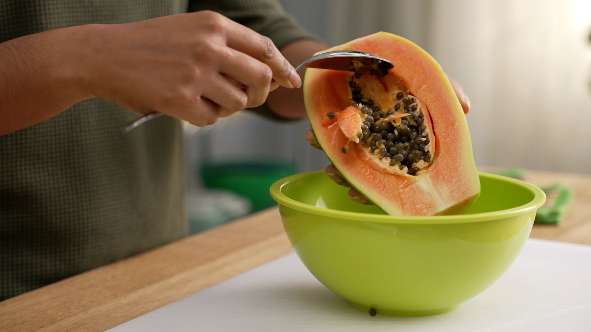 Cómo cortar papaya en cubos on Vimeo